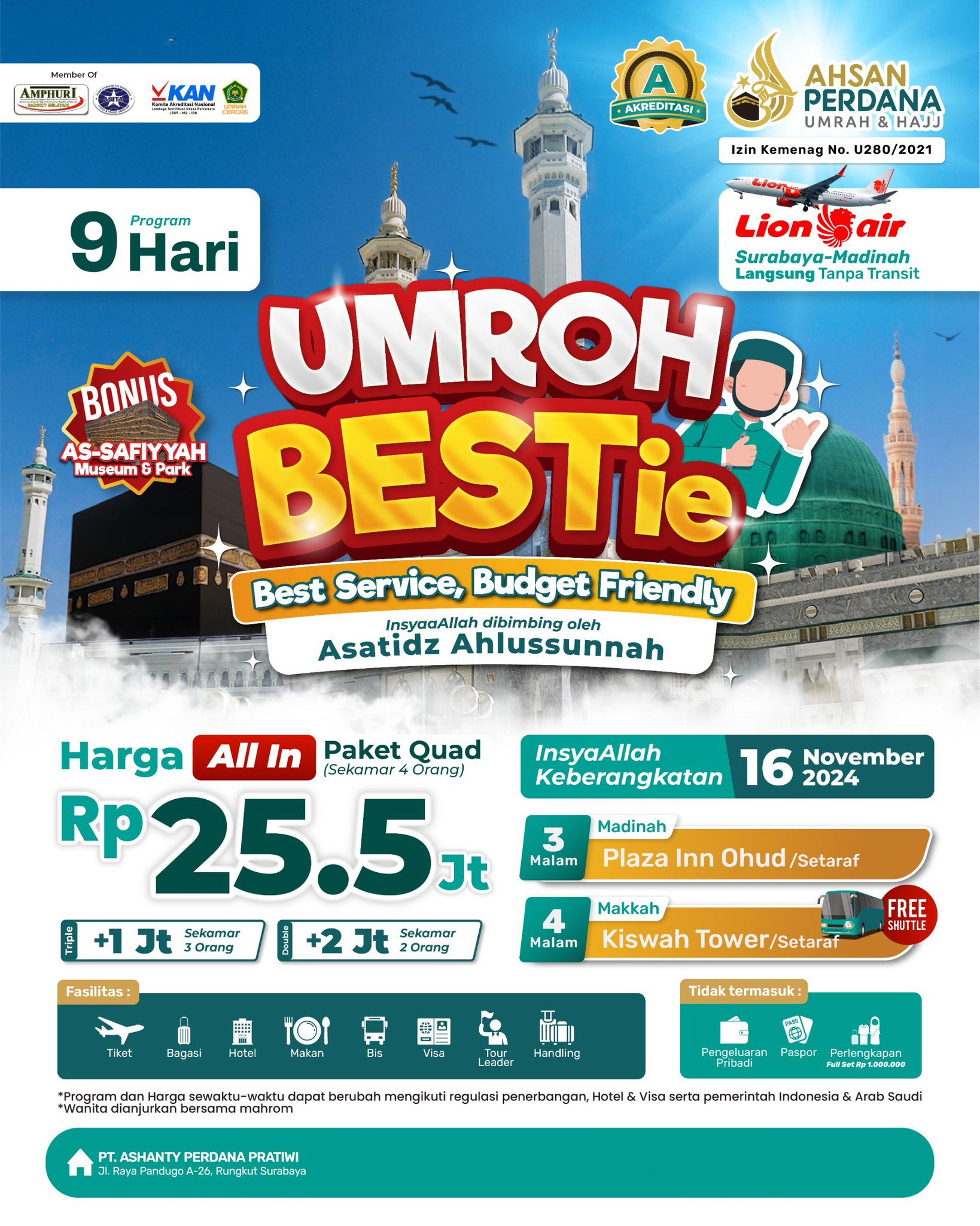 UMRAH BESTie November 2024 – Pilih Umrah