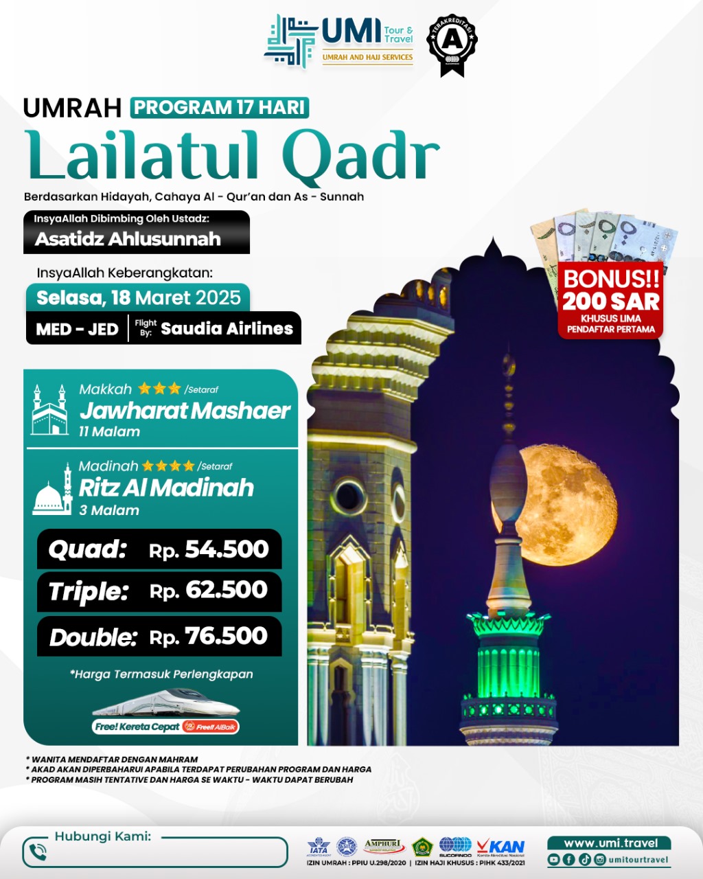 UMRAH LAILATUL QADAR RAMADHAN 1446 H / 2025 – Pilih Umrah