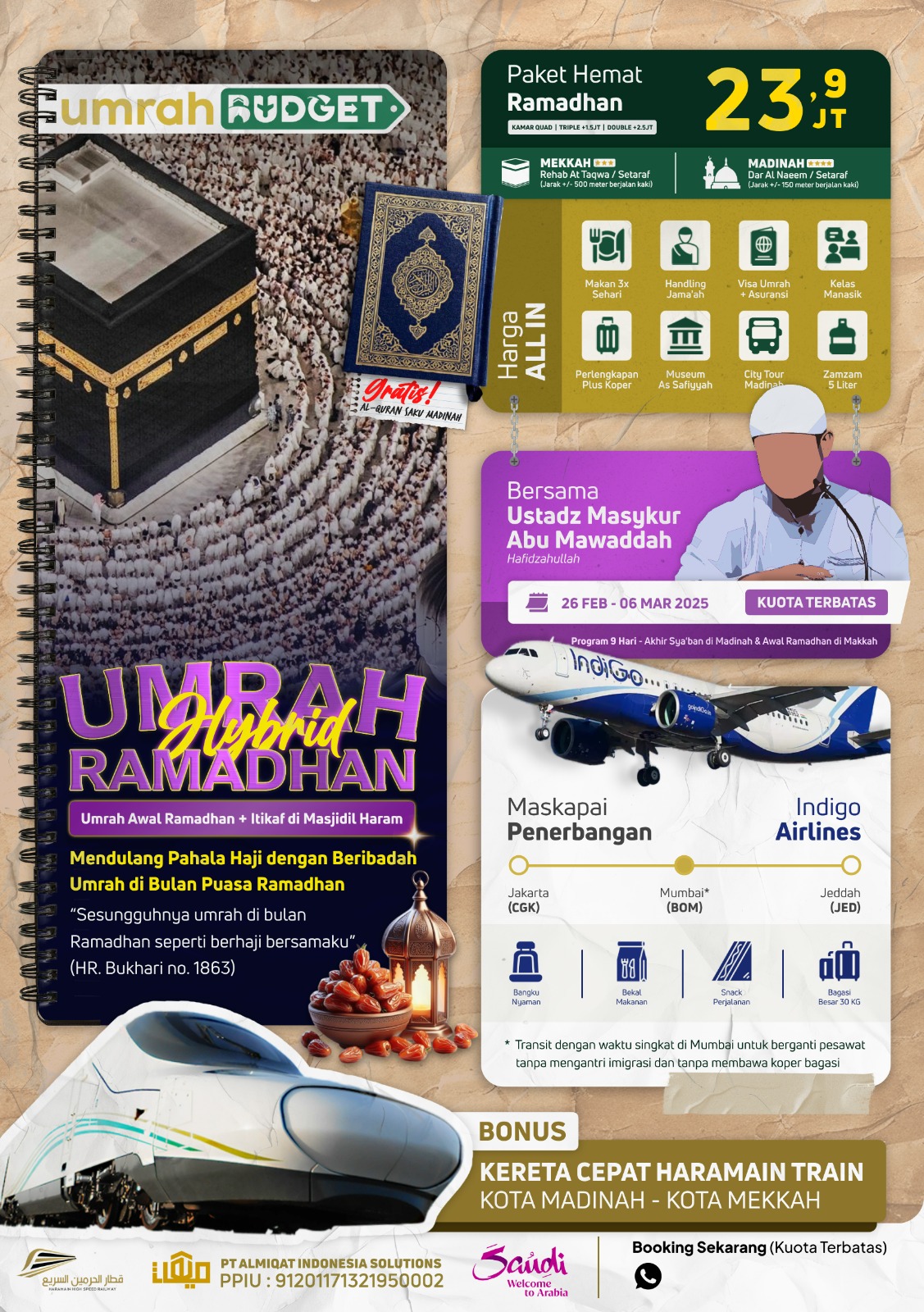 UMRAH HYBRID RAMADHAN 🌙 – Pilih Umrah
